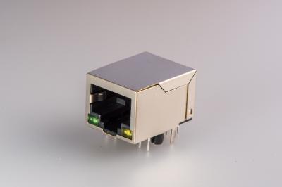 China 8P8C RJ45 met Transformator 10/100, Geregistreerde Jack 45 21.6MM kiest Haven met Schild/leiden uit Te koop