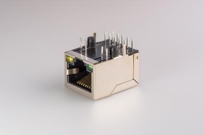 China Gree Rj45 met Transformator, de Enige Haven van Rechte hoekrj45 Giga lusje-op Geïntegreerde Magnetics Ethernet Te koop