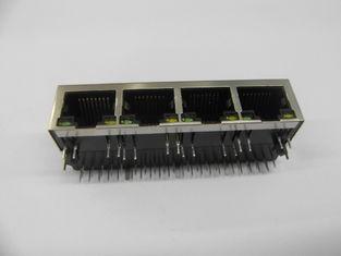 Cina Gigabit 4-Port RJ45 con il trasformatore, 1 x 4 filtro dal porto RJ-45 Jack in vendita