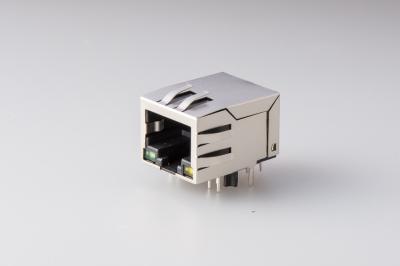 Cina Inserzione magnetica schermata di RJ45 Jack che placca il porto di 10P 1x1 con principale e primavera in vendita