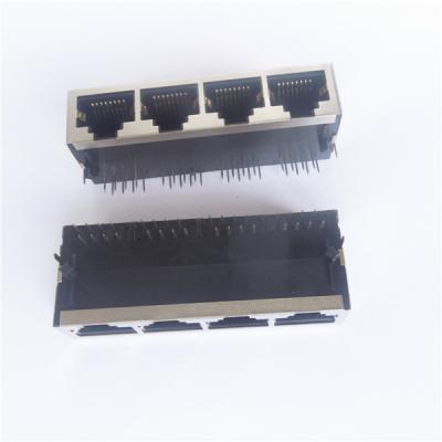 Cina 100Base-TX 1*4 Ports il connettore RJ45 con il trasformatore nessuna presa della Linguetta-giù del LED in vendita