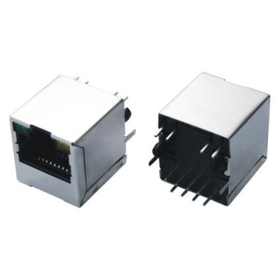 中国 縦 10/100BASE RJ45 は LEDS 180° 18.75mm が付いているイーサネット コネクターを保護しました 販売のため