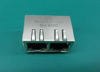 中国 1000M のイーサネット ケーブル 2 の港の RJ45 によって保護されるコネクターのジャック直角タブ 販売のため