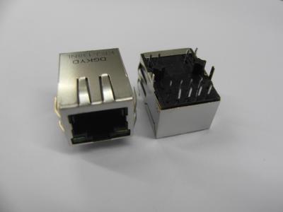 Cina della linguetta 10/100base trasformatore RJ45, singolo connettore giù del porto RJ45 con il LED in vendita