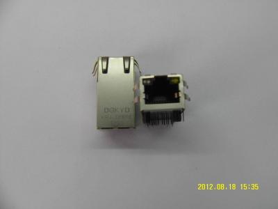 中国 33.0mm の Rj45 変圧器の上の単一の港タブは、1000M 10 Pin Rj45 のコネクター/繊維光学 Transceiv のための RJ45 ジャックを統合しました 販売のため
