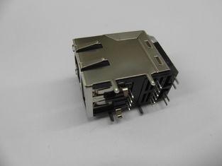 Κίνα HFJ11-1G02ERL 1000BASE μορφωματικό RJ45 Ethernet Jack W/Ο με το λιμένα δάχτυλων 1 X 1 της EMI προς πώληση