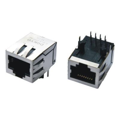 Κίνα Ετικέττα οπτικών ινών 10/100base RJ45 Ethernet Jack κάτω από τη μαύρη κατοικία PBT προς πώληση