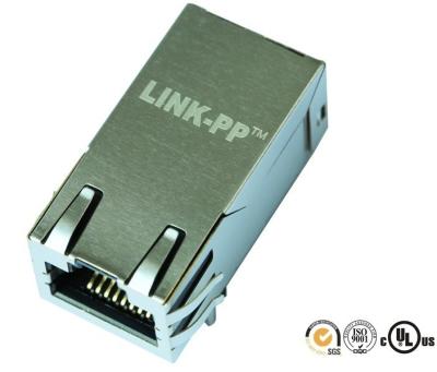 China RJ45 Lan Jack PCS 0813-1X1T-23-F With 10 / 100 /1000Base-TX Magnetics for sale