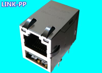 Cina Connettore LPJU3101AHNL di STAJ-180S-1x40-DA1-B0 RJ45 USB con 10/100Base-T LED in vendita