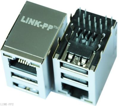 中国 45F-10201DYD2NL Rj45 2 USB LPJU5202BONL のモジュラー産業イーサネット インターフェイス 販売のため