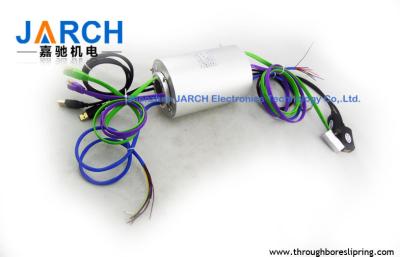 中国 退屈させたスリップ リング RJ45/USB のコネクターを通した IP54 力/信号 販売のため