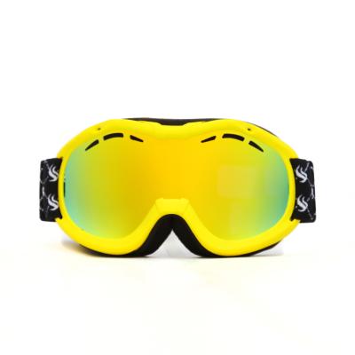 China La lente doble ninguna niebla embroma las gafas de la snowboard para las muchachas, amarillo/azul/verde en venta