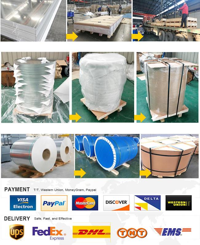 Secure packaging for aluminum circles with wooden pallets and protective layers
