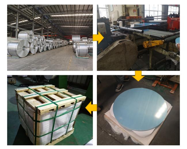 Aluminum discs used in various industrial applications