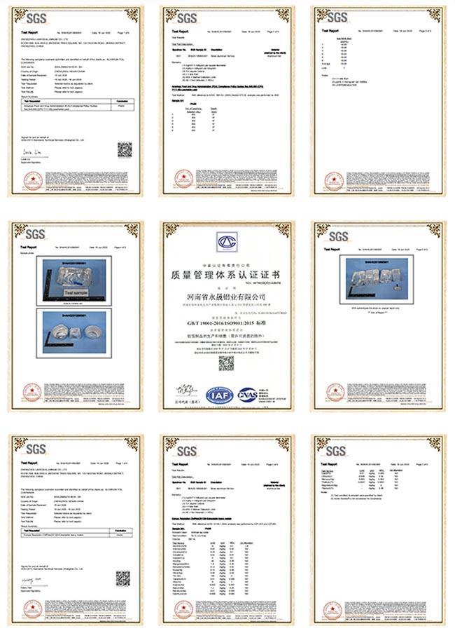 Food safety and quality compliance certificates