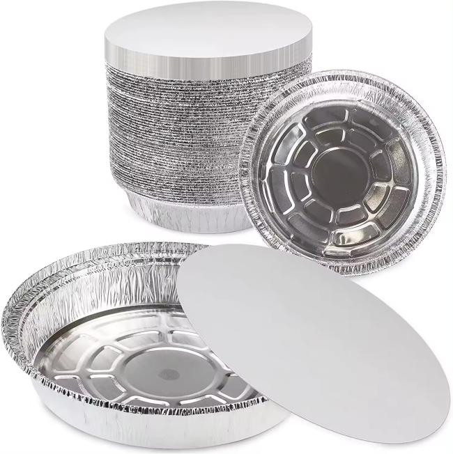 7 inch round aluminum foil pan product display