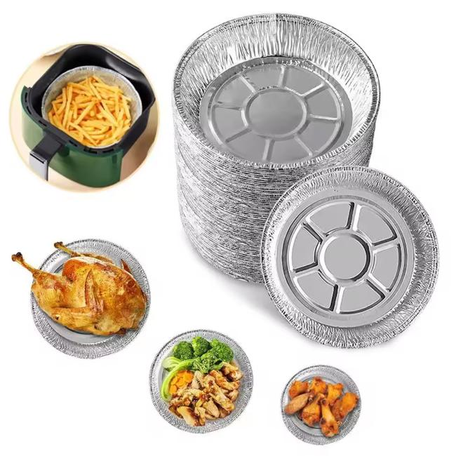 8 inch round aluminum foil pan product display