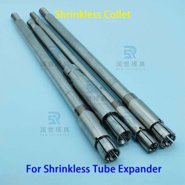 Shrinkless Collet Tool in operation expanding a metal tube