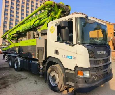 Китай 2020 Zoomlion Бетонный насосный грузовик используется с 52M максимальной высоты ткани на шасси Scania продается