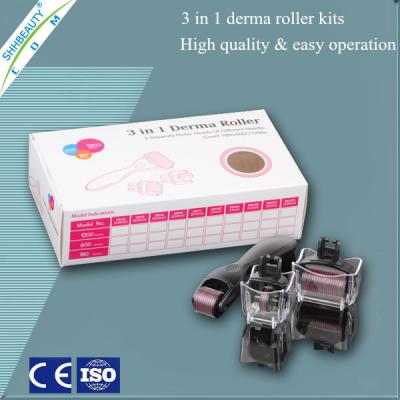 Cina 3 in 1 micro rullo di Derma, rullo di Microneedle di cura corpo/del fronte in vendita