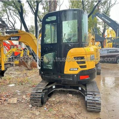 Κίνα Μικρό ωράριο εργασίας SANY SY35U Μίνι εξορυκτής με κινητήρα ISUZU 3,5 τόνων λειτουργικό βάρος προς πώληση