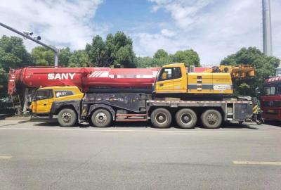 중국 45000kg 사용 된 SANY 200톤 크레인 기계 1000-1500 작업 시간 판매용