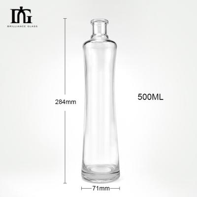 Chine 500 ml de bouteille de vin en verre de style vintage Whisky avec le logo du client acceptable à vendre