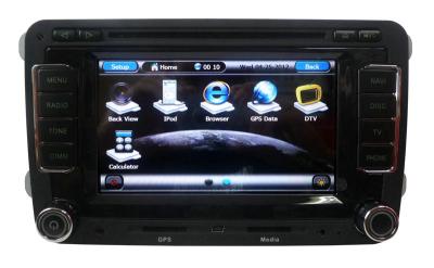 Cina navigazione a 7 pollici dei Gps dell'automobile di Vw del touch screen dell'affissione a cristalli liquidi Digital di 2din Tft con la radio/Bluetooth Cr-8553 in vendita