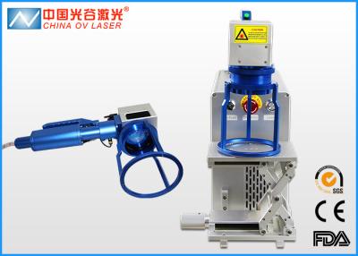 China Mini Draagbare Handbediende Vezellaser die Machine voor het Grote Punten Graveren merken Te koop