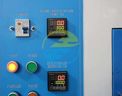 China Ángulo de aplicación de la llama 0~45° Probador de llama con aguja para equipos de ensayo de inflamabilidad en venta