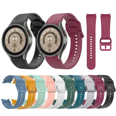 China 10 cores de silicone relógio banda de substituição de correia para 44mm 40mm SamSung GaLaxy Watch 5 à venda