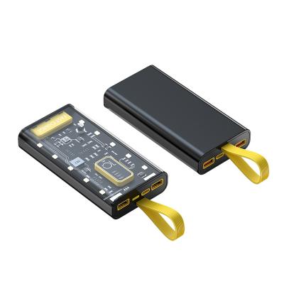 Cina Interfaccia di ingresso TYPE-C Power Bank trasparente 10000mAh alimentazione mobile per iPhone 15 14 in vendita
