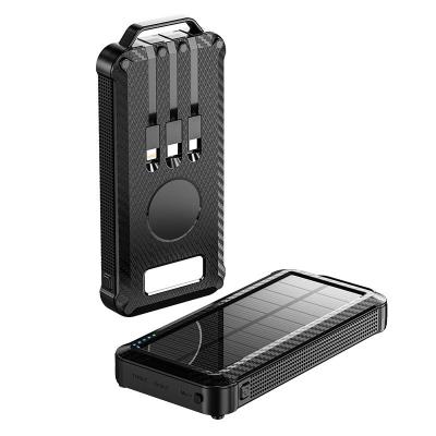 Cina Caricabatterie ultra sottile veloce caricabatterie 10000mAh Wireless Solar Power Bank per esterni in vendita