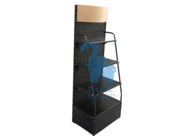Cina 4 scaffali di esposizione del metallo della libreria di Tires per le vendite al dettaglio nere/il colore grigio in vendita