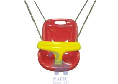 China Red PE Half Bucket Swing Seat For Toddlers / Outside Baby Swing for sale