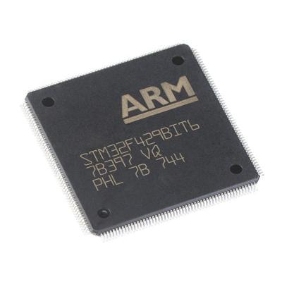 중국 내장된 집적 회로 IC STM32F429BIT6 마이크로컨트롤러 IC 32-비트 단일코어 180MHz 2MB 순간 208-lqfp 판매용