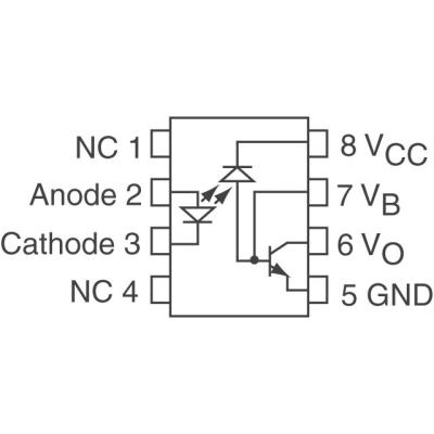 중국 6N136-500E RF Integrated Circuits High Speed Optocouplers 1 Mb/s 3750Vrms 판매용