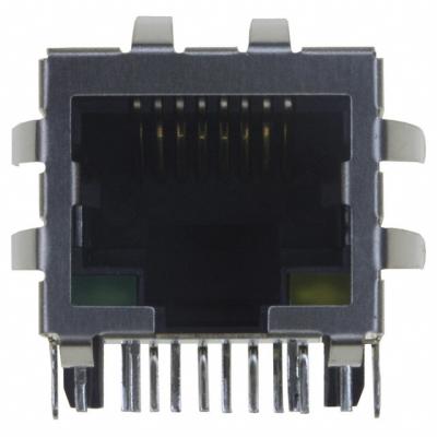 Cina 10/100 di linguetta-GIù della base-TX RJ45 1x1 con il connettore integrato di magnetica del perno del LED 8 (serie J0) (ICM) J0011D21BNL in vendita