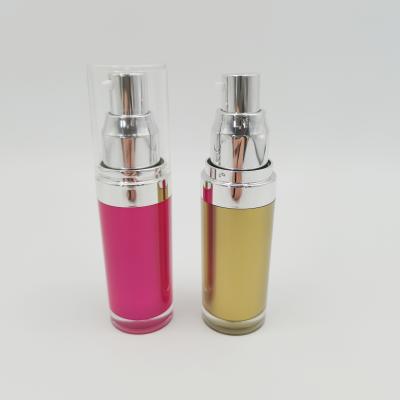 China PMMA Ronde Vorm Acryl Lotion Fles 15ml 30ml 50ml 100ml 120ml Te koop