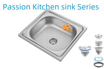 China Modern Design Style Topmount Kitchen Sink featuring 3.5 Inch Drain Opening and Rectangular Bowl Shape for sale