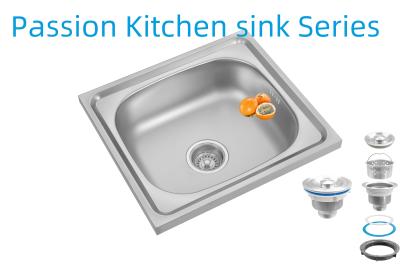 China Modern Design Style Topmount Kitchen Sink featuring 3.5 Inch Drain Opening and Rectangular Bowl Shape for sale