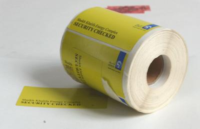 Chine Labels inaltérables de sécurité imprimés par logo coloré avec la numérotation périodique à vendre