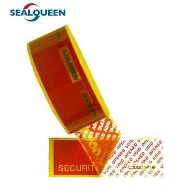 China Trennungsbeständigkeit Total Transfer Tamper Proof Sicherheitsdichtband mit individuellem Logo-Druck zu verkaufen