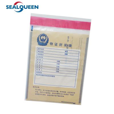 Chine Faits sur commande imprimés trifouillent le sac en plastique d'argent liquide de banque de sécurité de sac évident de dépôt à vendre