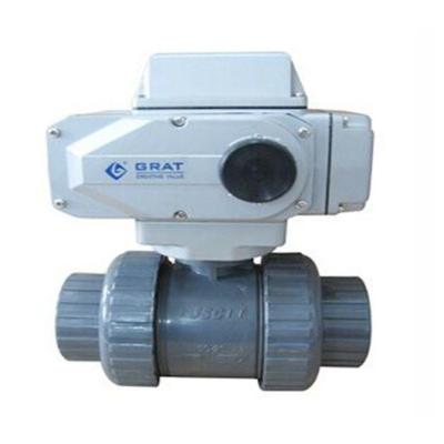 IP67 UPVC Ball Valve V Type Electric Actuated Ball Valve DIN Standard