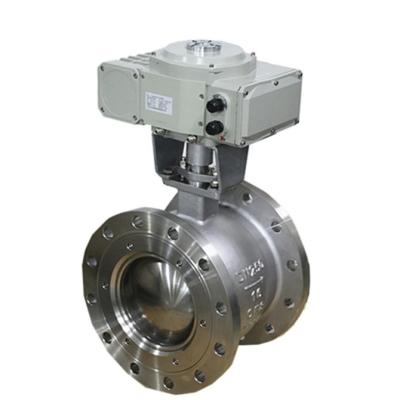 AC220V 6.4MPa SS316L Flange Ball Valve With Power Off Automatic Reset Function
