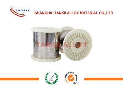 China Alta cinta de la resistencia del nicrom magnético bajo del gris de plata, alambre plano ni30cr20 en venta