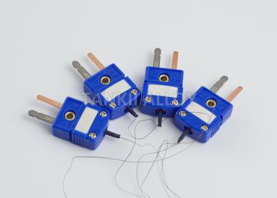 Chine T dactylographient le fil ultra mince de thermocouple 0.08mm 40AWG avec le mini connecteur bleu à vendre
