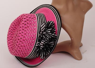 Cina Cappelli rossi/arancio di Rosa della paglia di Sun con 5cm bordo, cappelli di carta della corda della chiesa in vendita