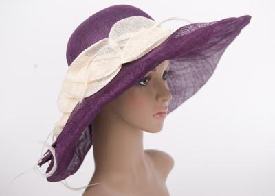 Cina Fiorisca i cappelli neri porpora molli del ricevimento pomeridiano dei cappelli/56cm del ricevimento pomeridiano delle signore del bordo in vendita